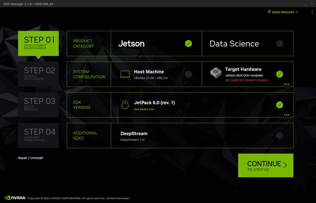 JetPack-6.x Installation for DSBOARD-AGX